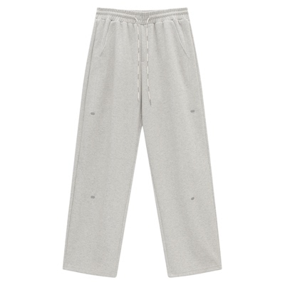 ACTUP春季男宽松直筒针织卫裤