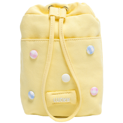 EHOOO超火小众不撞款小包包可爱少女斜挎包减龄格子包抽绳手机包