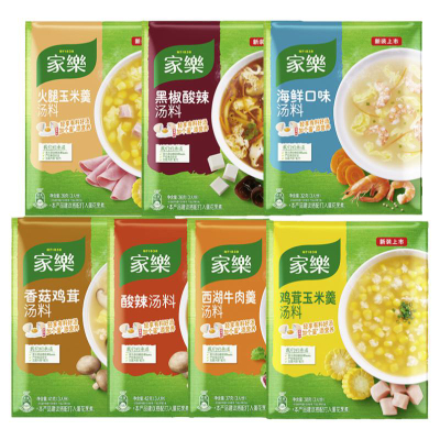 家乐汤料5口味快熟黑椒酸辣汤