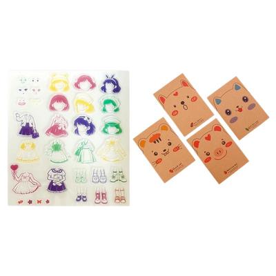 儿童公主换装贴纸女孩益智玩具diy印章透明可视男宝宝专注力3-6岁