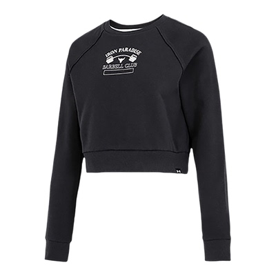 UA/安德玛正品Pjt Rck Hm Gym Flc Crw女士加绒卫衣1373600-001