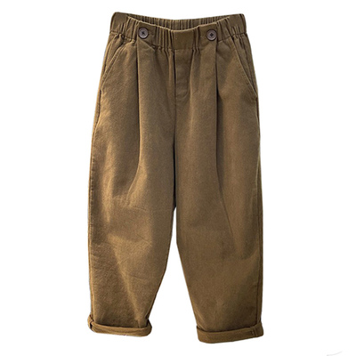 大码女装胖mm灯芯裤子休闲秋冬