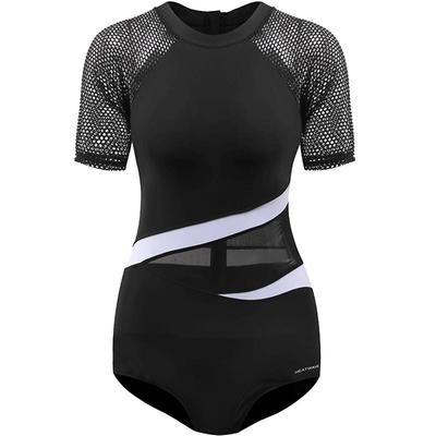 热浪显瘦遮肚保守平角海边游泳衣