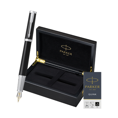 【商务尊享】PARKER/派克精英泰坦系列18k金尖墨水笔高档木质礼盒精致礼物男士书写商务签字笔钢笔