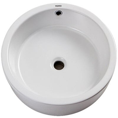 TOTO台盆LW387B智洁圆形陶瓷台上