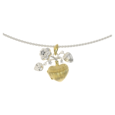 Mouhooland/暮后之地夏夜诗篇系列鎏金爱心拉丝吊坠盒项链小众ins