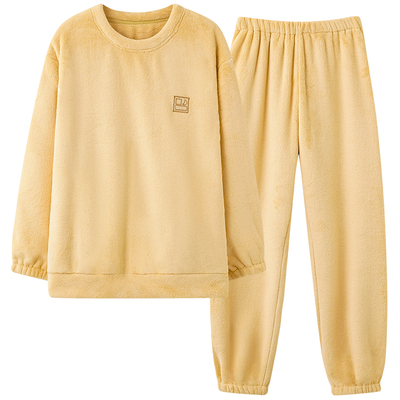 女士珊瑚绒套头长袖长裤睡衣