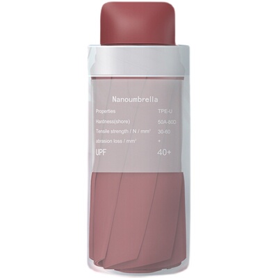 便携防晒黑胶手动纯色五折伞