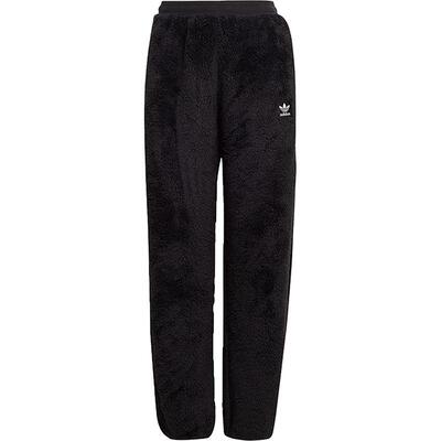 Adidas/阿迪达斯正品三叶草女士刺绣LOGO毛绒休闲长裤IC2258