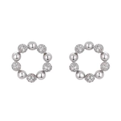 VITARING圆珠银耳针时尚满钻耳钉