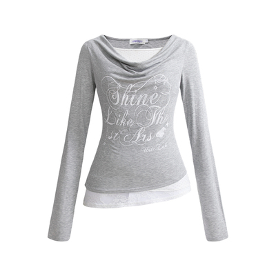 UNIFREEPLUS大码复古长袖T恤