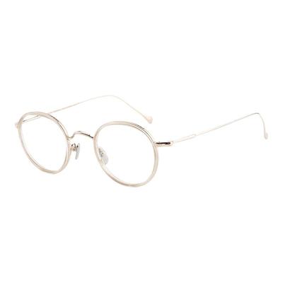 万年龟眼镜男女通用钛金圆框镜架