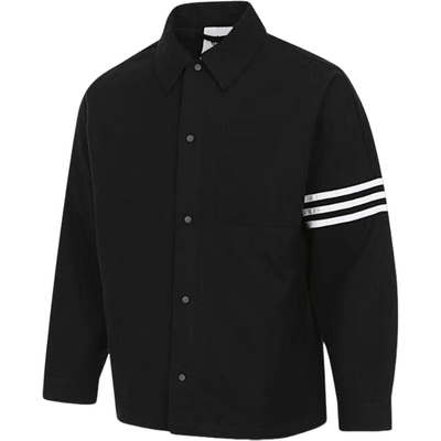 Adidas/阿迪达斯正品三叶草男士休闲翻领三条纹外套JC9906