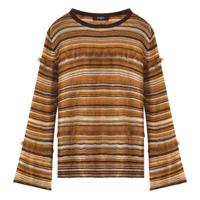 COCOBELLA羊毛马海毛条纹针织衫