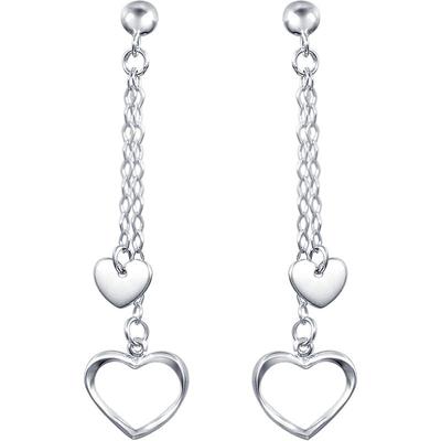 周生生Pt950铂金Love Decode爱心耳坠白金耳环45262E