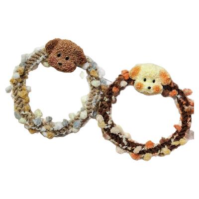 卡通小狗毛绒发绳可爱发圈闺蜜