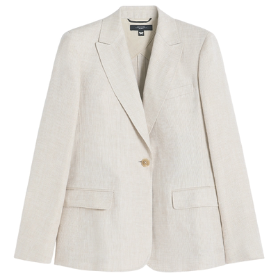 Weekend MaxMara 26春夏新款女装亚麻单排扣西装外套5041076206&