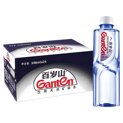 百岁山饮用天然矿泉水348ml小瓶饮用水便携办公室会议接待新日期
