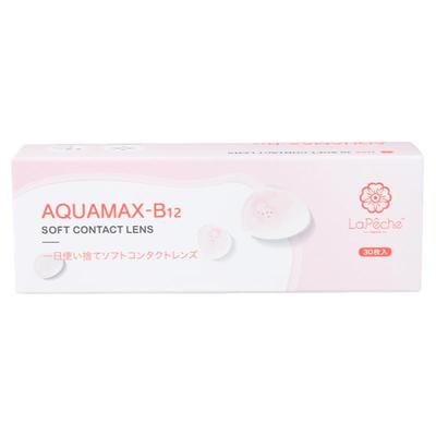 LaPeche拉拜诗维生素B12水信玄饼小粉片日抛透明隐形眼镜30片*2盒