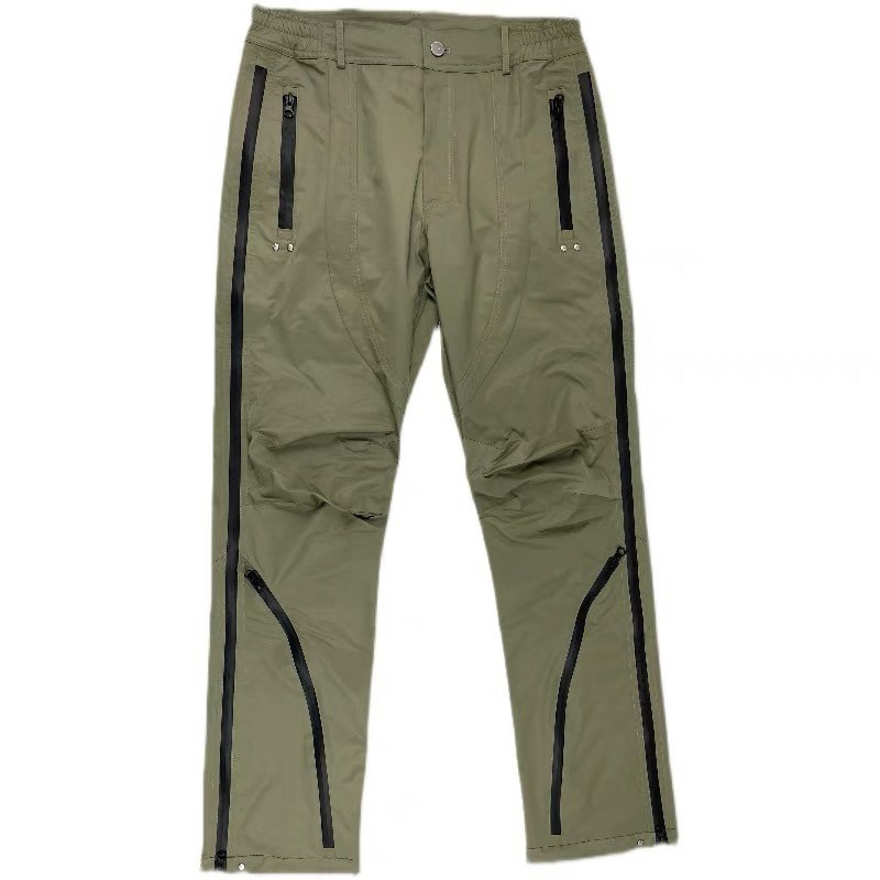 Far.ARCHIVE侧边压胶裤女男潮拉链拼接高街休闲立体机能工装裤子_虎窝淘