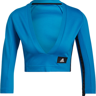 Adidas/阿迪达斯正品新款女士时尚修身透气休闲长袖T恤HE1704