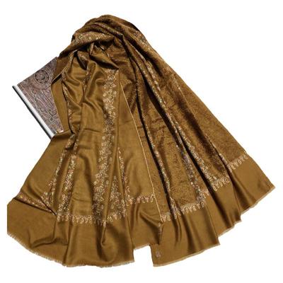 条纹克什米尔手工羊绒披肩围巾