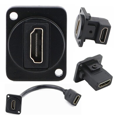 D型插座模块hdmi2.0直插86面板4K