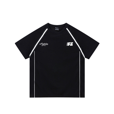 国潮刺绣短袖T恤男美式宽松半袖