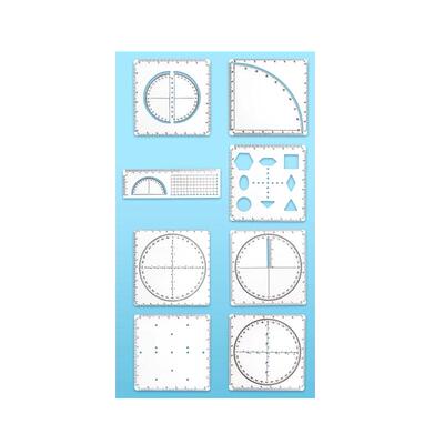 数学推演尺函数几何多功能尺子学生专用格尺量角器推理演算初中生解题尺子文具考试神器抛物线尺动角四方尺子