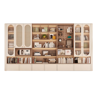 定制去客厅化落地沙发书柜家用多功能组合满墙储物收纳柜带洞洞板