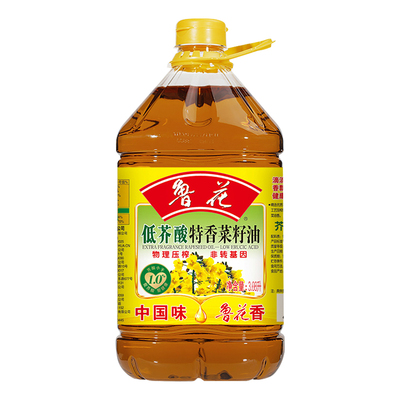 鲁花低芥酸特香菜籽油3.08L物理压榨家用非转基因炒菜食用油