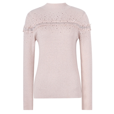 流光蕾丝温柔风内搭针织衫