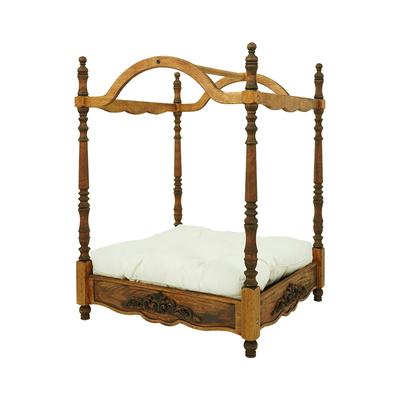 毛孩宠物实木公主床纯棉法式复古