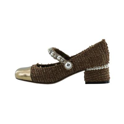 单鞋玛丽珍粗跟浅口款女法式复古