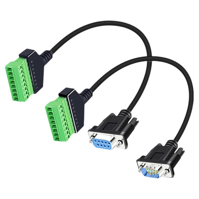 DB9公/母头转8p端子延长线