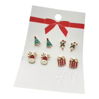 合金欧美女小众hm组合套装耳钉