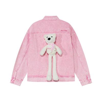 女士可爱立体熊长袖外套纯棉