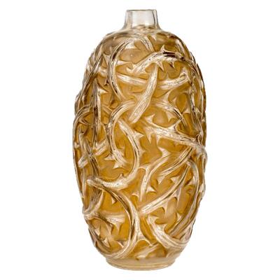 法国莱俪古董玻璃艺术摆件花瓶