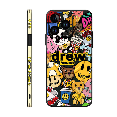 美赞仕贴纸熊适用opporeno10手机壳新款reno9全包reno8保护套pro防摔FindX6彩绘oppo潮牌reno7侧边findx5皮纹