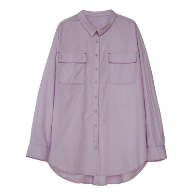 木子理想胖mm大码慵懒宽松大衬衫