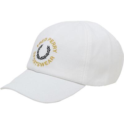 FRED PERRY男士休闲帽夏季圆顶弯檐字母麦穗刺绣鸭舌帽W9676