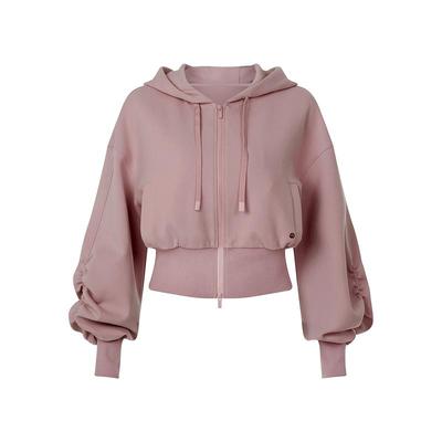 彳亍短款连帽运动外套灯笼袖女