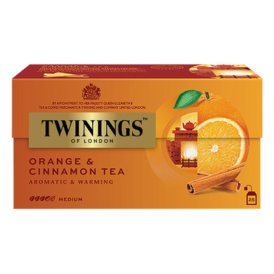 twinings川宁柑桔肉桂果香红茶茶包英国进口红茶柑橘果茶红酒风味