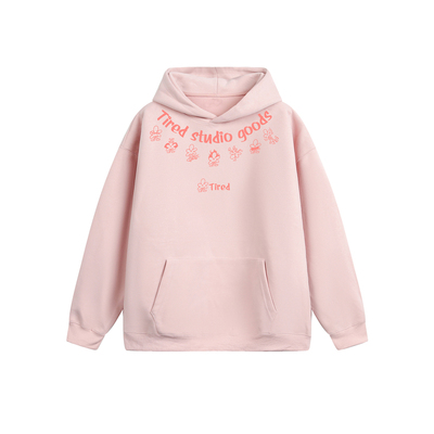 TIRED设计感印花连帽卫衣情侣款