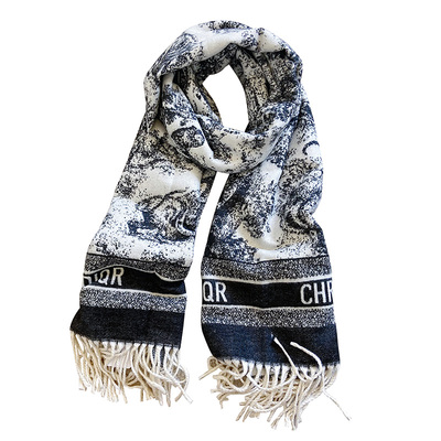 春秋冬季印花韩版女流苏围巾保暖