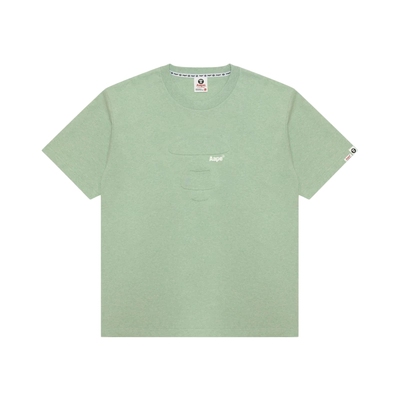 Aape浮雕猿人印花休闲短袖T恤