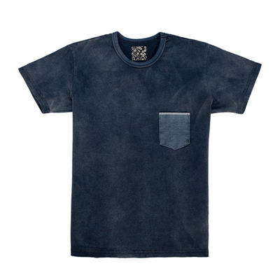 HDK(海觉） 初代INDIGO 260克蓝染修身纯色打底t恤男夏 VSVM RRL