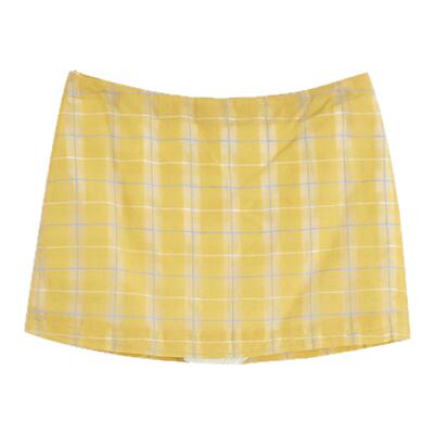 SMIIILE格子低腰半身裙女短款夏