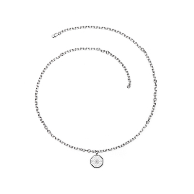 嘻哈风男士百搭钛钢复古情侣吊坠