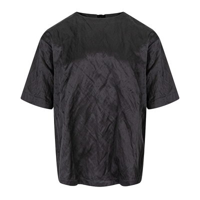 therumah圆领后背系带短袖上衣